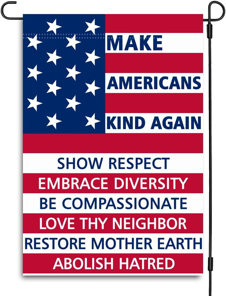 Amazon.com : QPTADesignGift Make Americans Kind Again Garden Flag ...