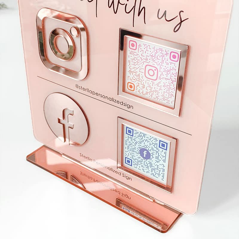 Scannable QR Code Sign, Table QR Code Stickers for Business ...