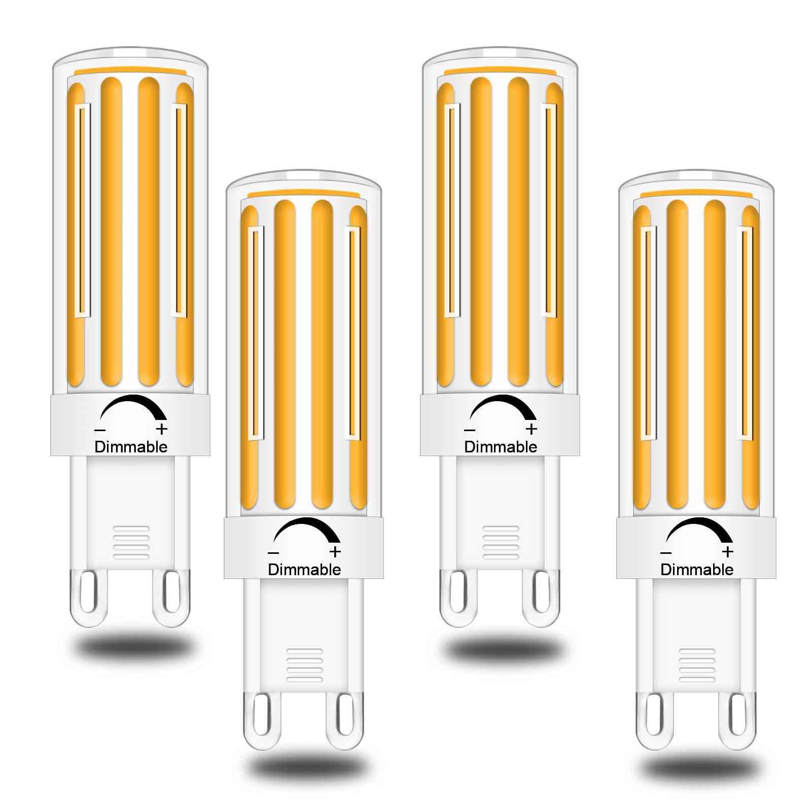 TRIJZHOU G9 LED Bulb Dimmable 8W Equivalent 80W Halogen Light Bulbs T4 ...
