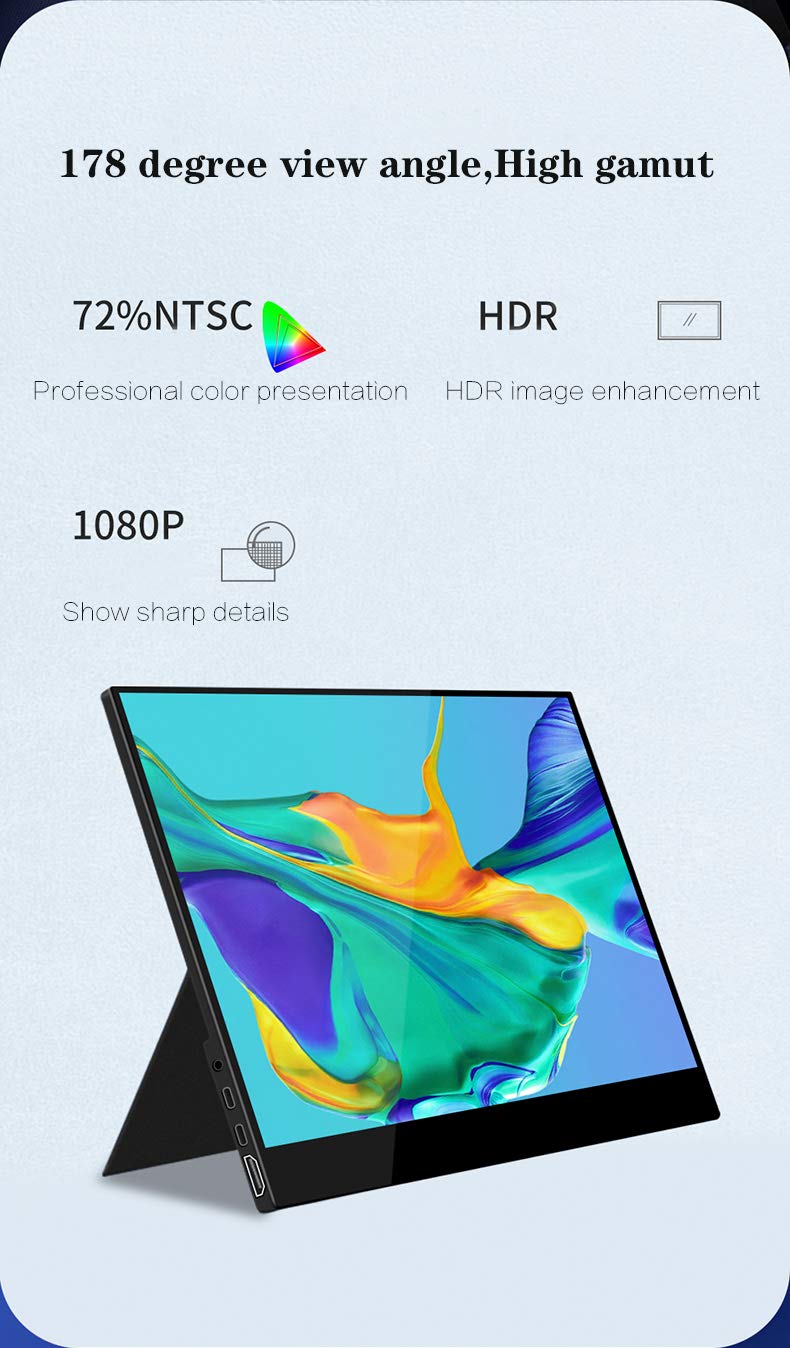 Buy NewDream8 17.3 Inch Portable Monitor, Full Glass Fit Touch Screen ...