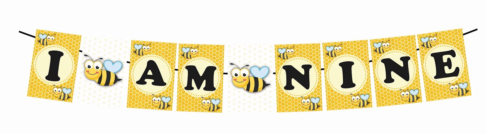 Partyzon Honey Bee Bumble Bee Theme Banner Swirls For Kids | Desertcart ...