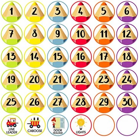 Amazon.com : FaCraft Confetti Number Spot Markers Stickers Line Up ...