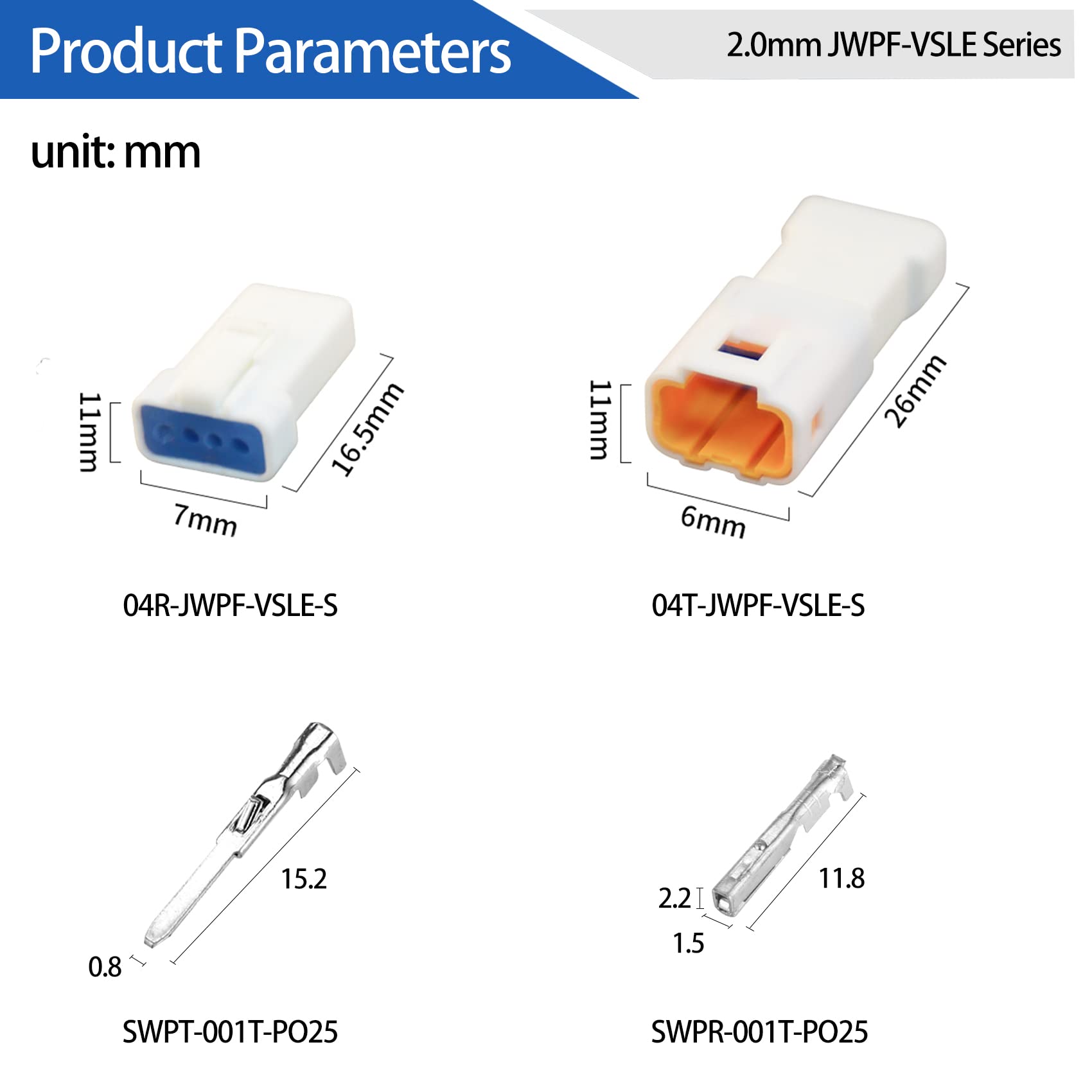 Snapklik.com : 5 Kits 4 Pin Way JST Waterproof Connector 26-22 AWG ...