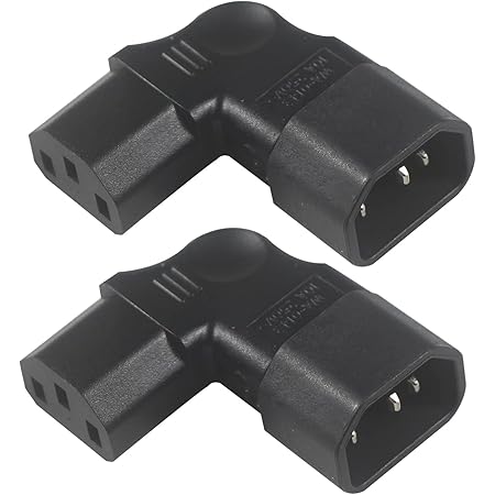 Amazon.com: IEC C14 to C13 Power Adapter PDU Plug/Socket Up 90 Degree ...