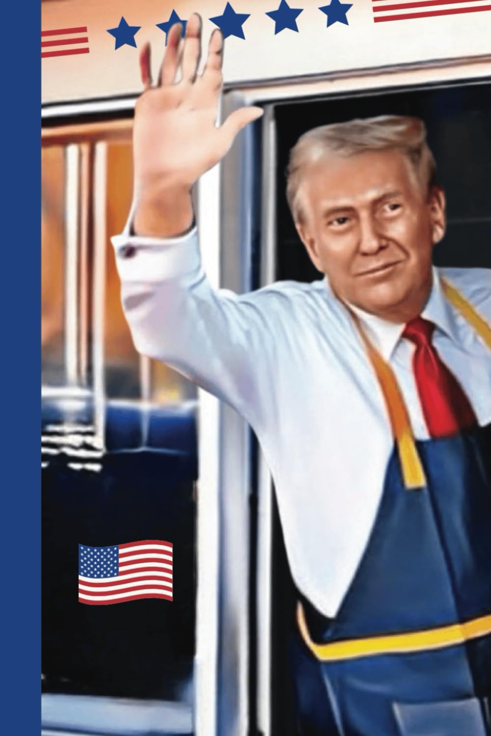 Trump Fast Food Retro Americana Notebook Journal: Donald Trump Looking ...