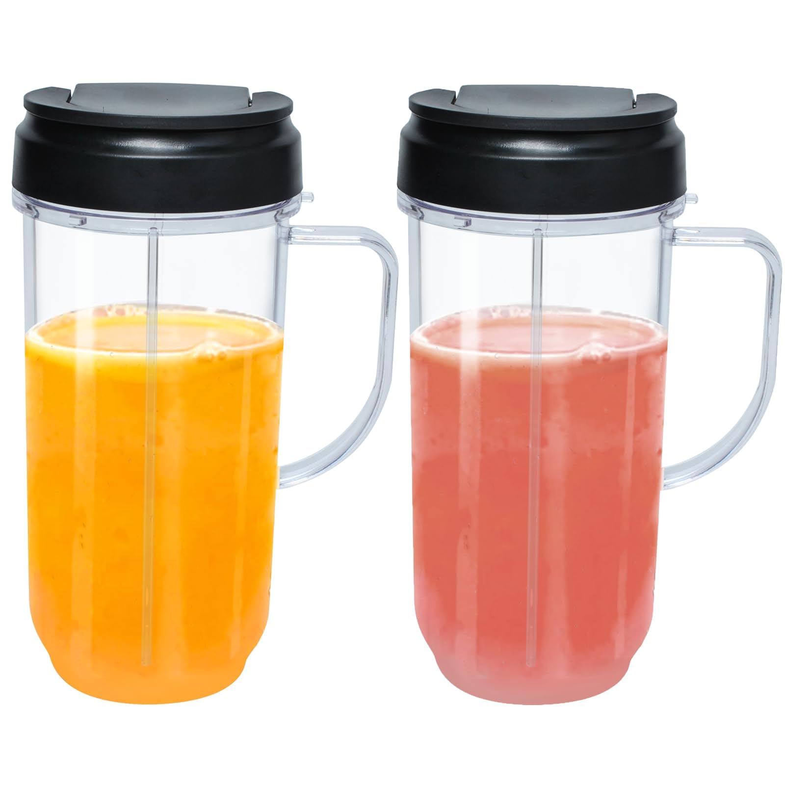 22oz Cups Compatible with Magic Bullet Blender, Tall 22oz Cup w/Flip ...