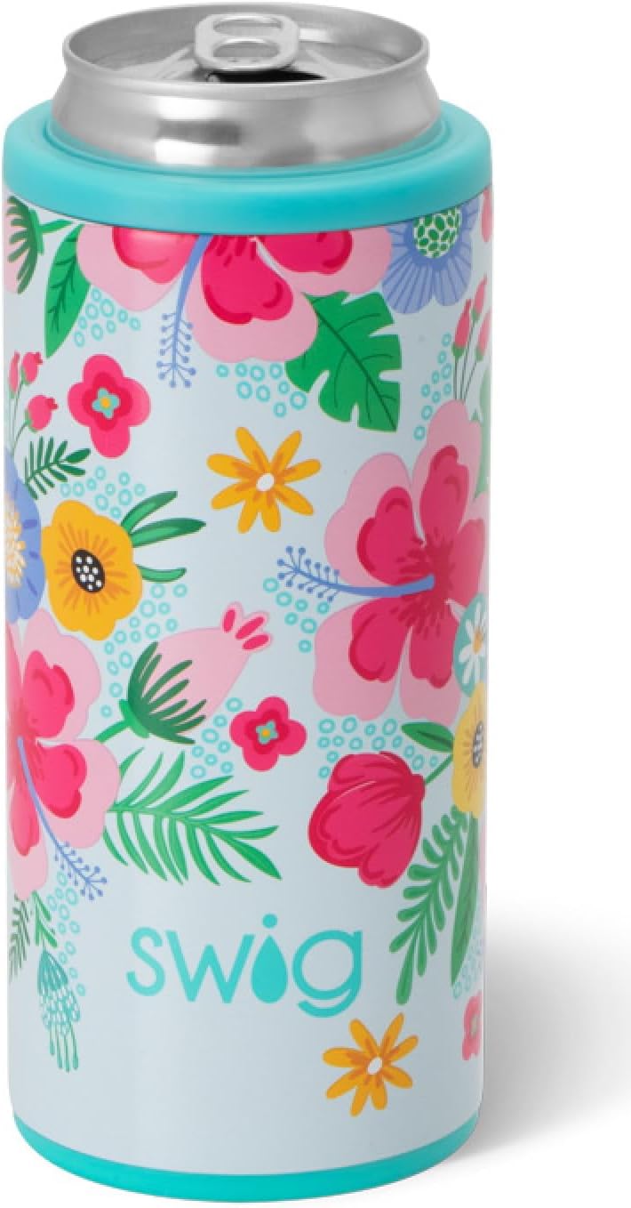 Amazon.com: Swig Life Skinny Can Cooler, 12oz Insulated Slim Can Holder ...