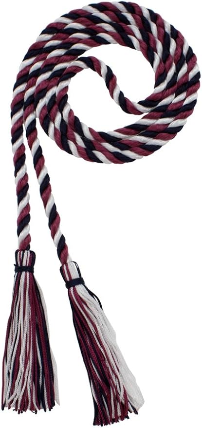 Amazon.com: Tassel Depot Graduation Honor Cord - Navy/Maroon/White ...