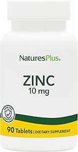 Amazon.com: NaturesPlus Zinc Tablets - 10 mg, 90 Vegetarian Supplements ...