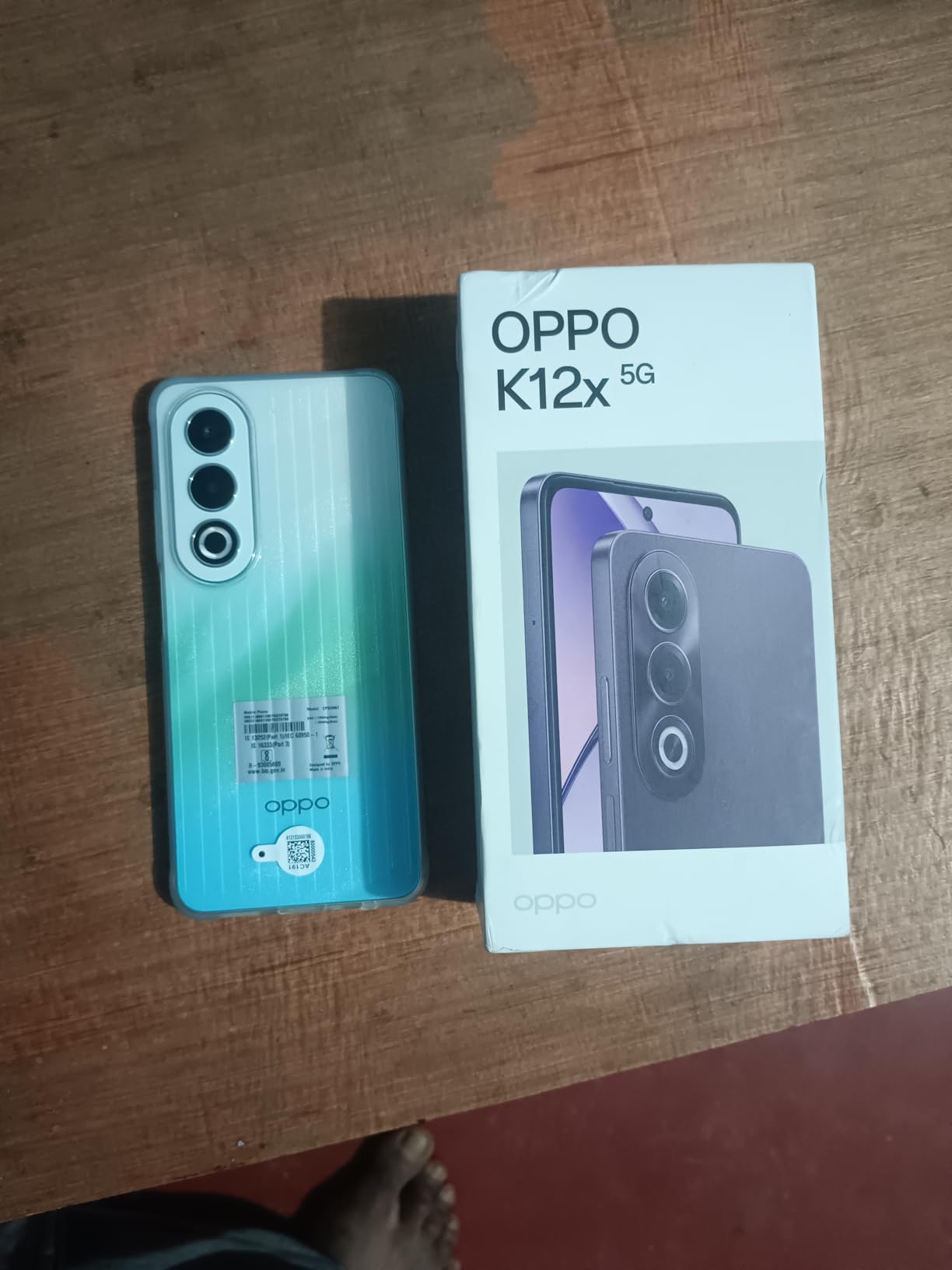 Oppo K12x 5G with 45W SUPERVOOC Charger in-The-Box (Breeze Blue, 128 GB ...