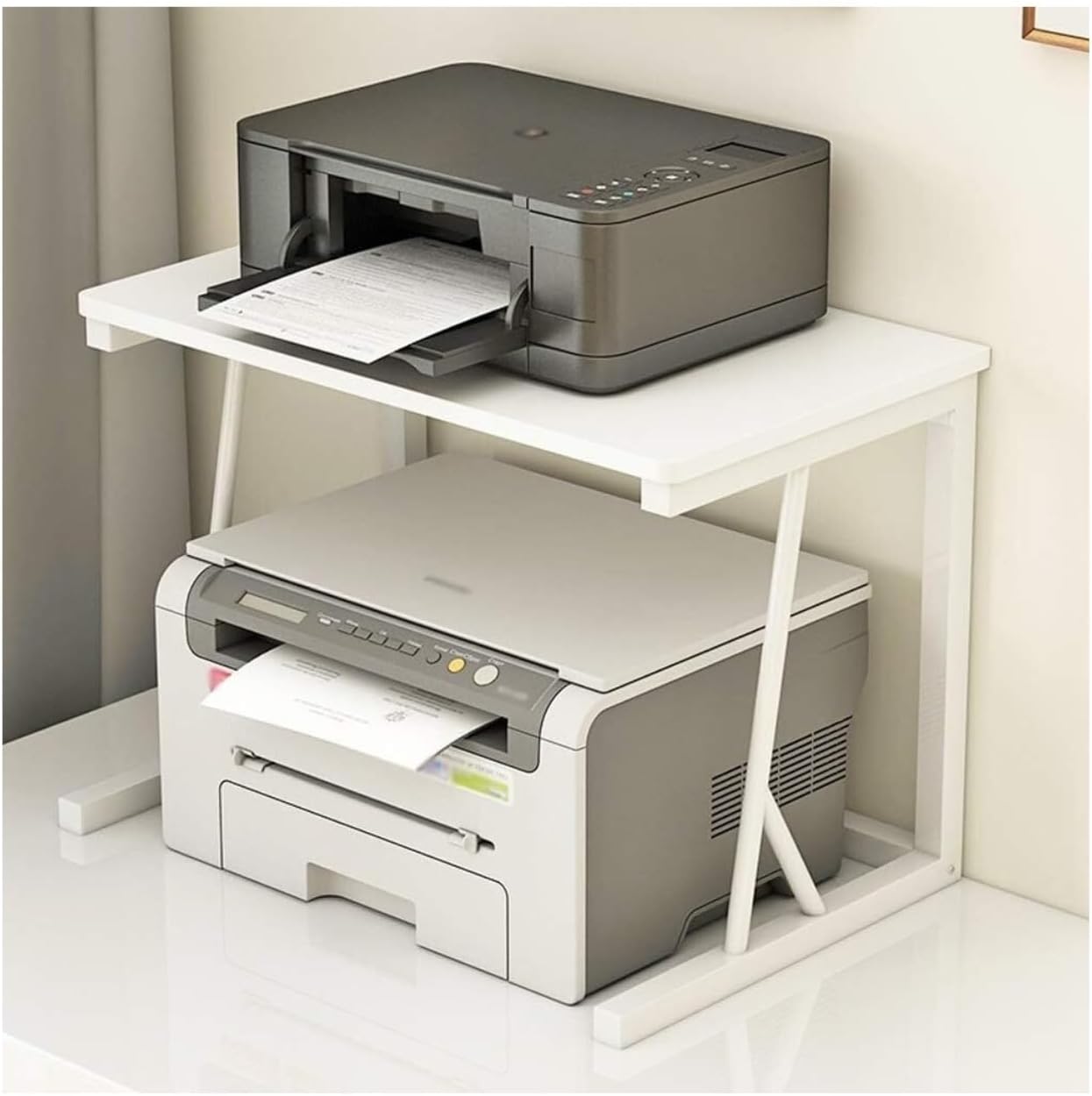 Amazon.com: DRMEE Printer Holder 2 Tier Printer Stand Desktop Printer ...
