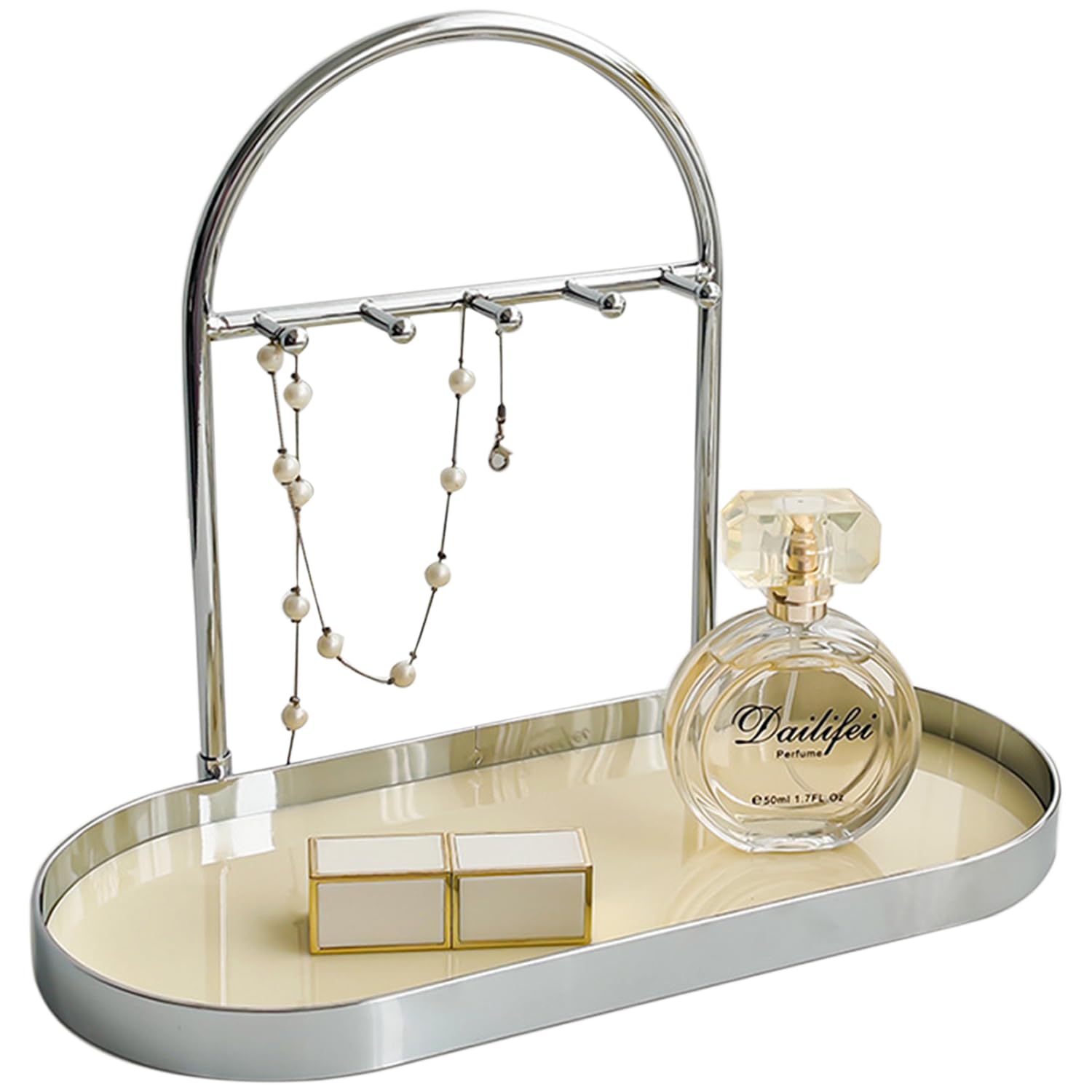 Amazon.com: Shinpuru Metal Jewelry Organizer Stand & Key Holder Tray ...