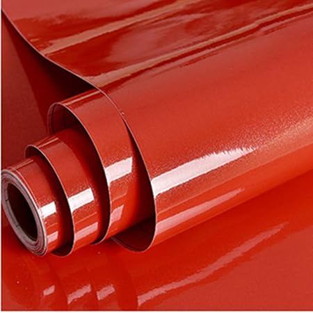 Hode Furniture Sticker Self Adhesive Wallpaper Glitter Red Sticky Back ...