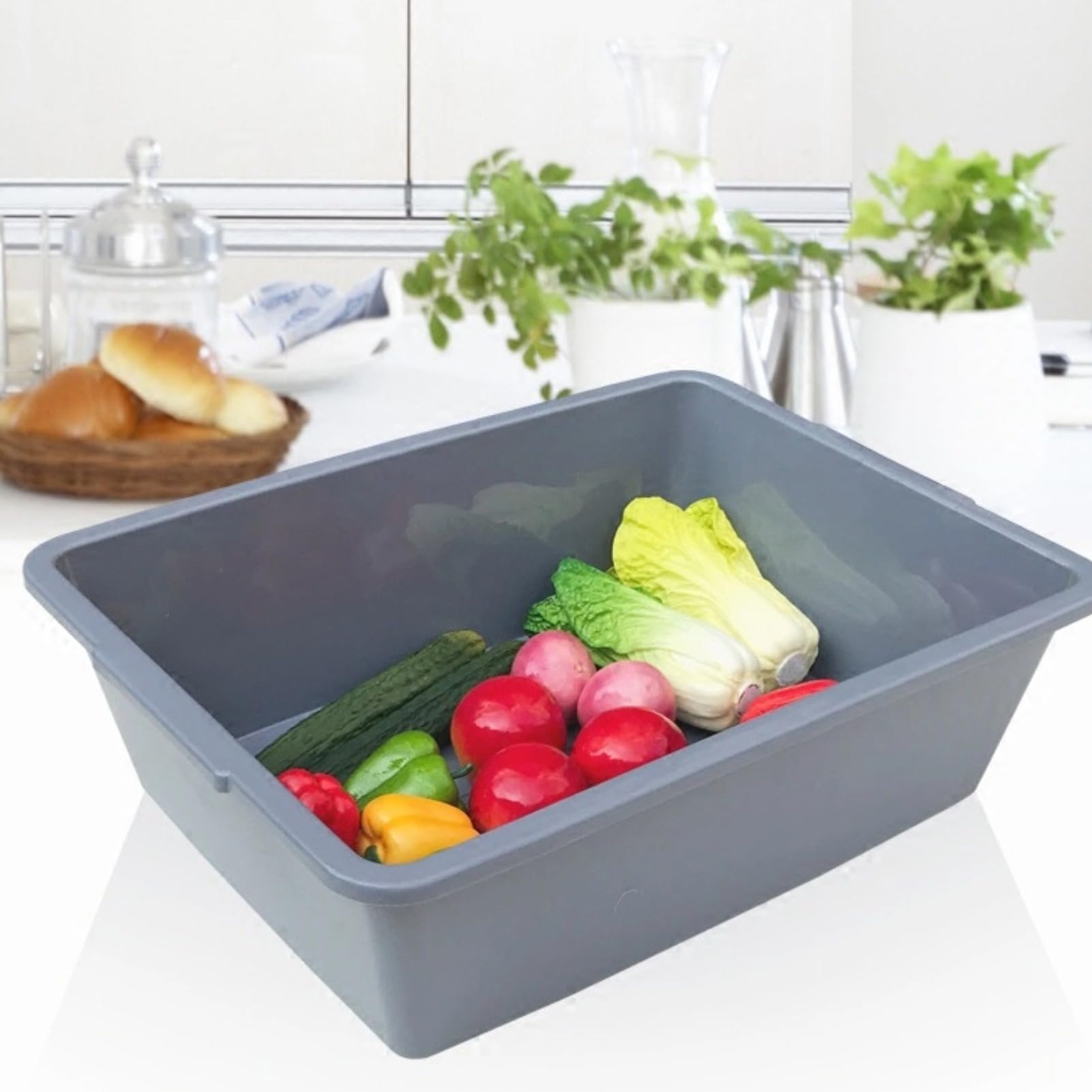 Snapklik.com : GOVNPJ 10L Commercial Bus Tubs Box, 5-Pack Plastic Dish ...
