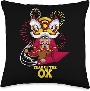 Amazon.com: Chinese New Year Of The Ox 2033 Zodiac Sign Fireworks Throw ...
