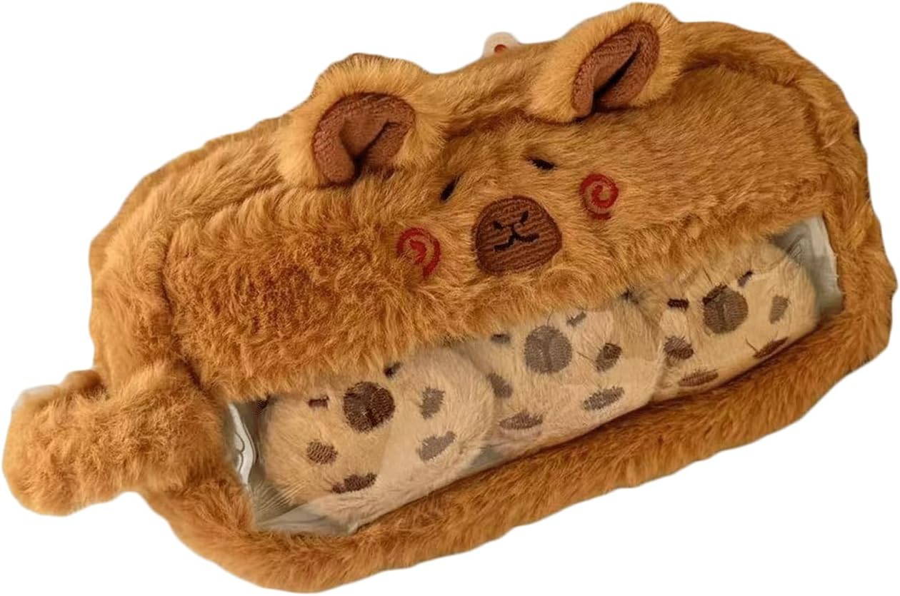 Amazon.com: Capybara Pencil Case Cute Fluffy Capibara brooch Pencil ...