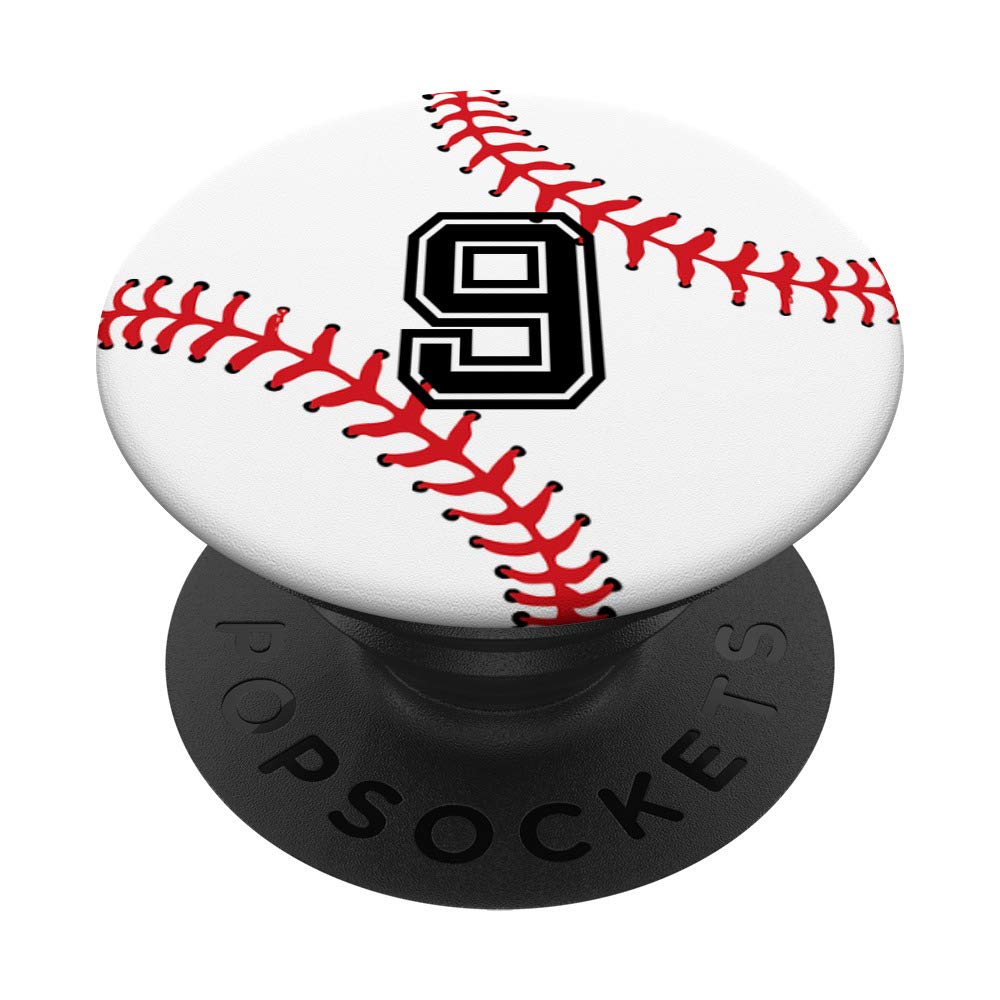 Amazon.com: Number #9 Baseball Softball PopSockets Swappable PopGrip ...