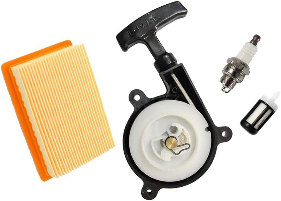 Amazon.com: HURI Recoil Starter with Air Filter Spark Plug Fuel Filter ...