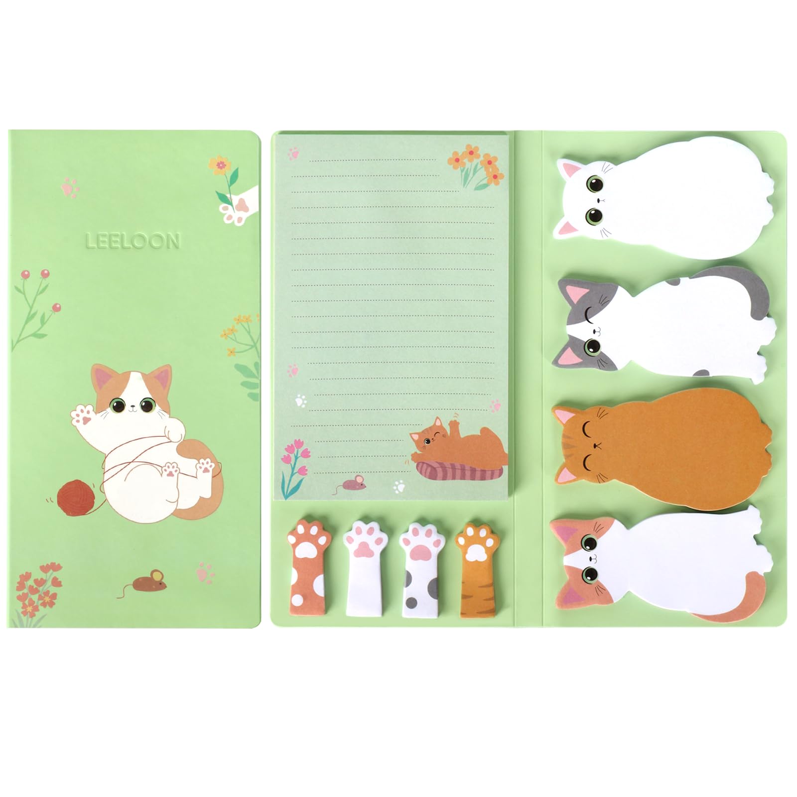 Amazon.com : Cat Sticky Notes Set, 360 Sheets Cute Cartoon Animal Cat ...