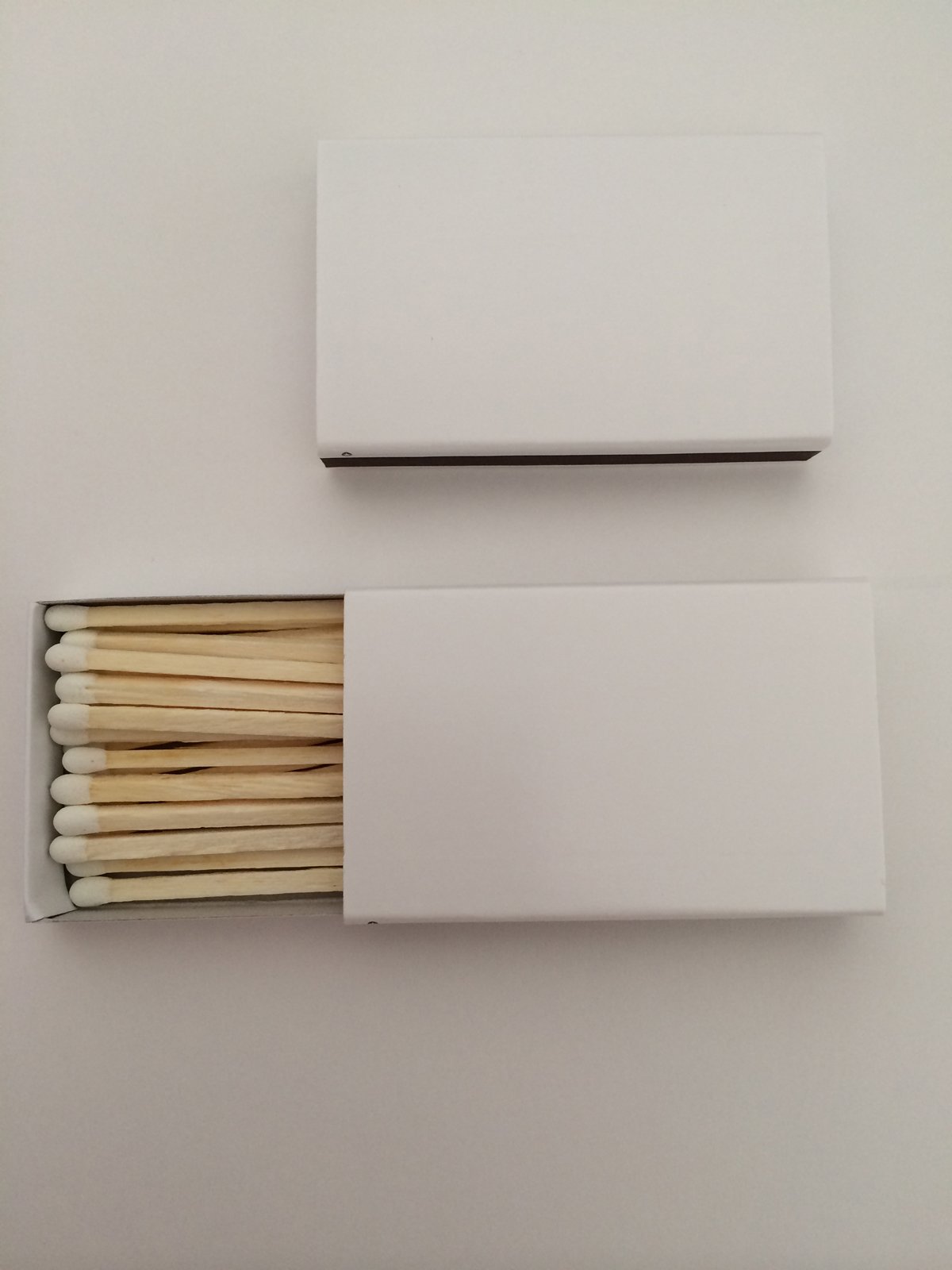 Buy Hope & Fancy 50 Plain White Cover Matchboxes with Wooden ...