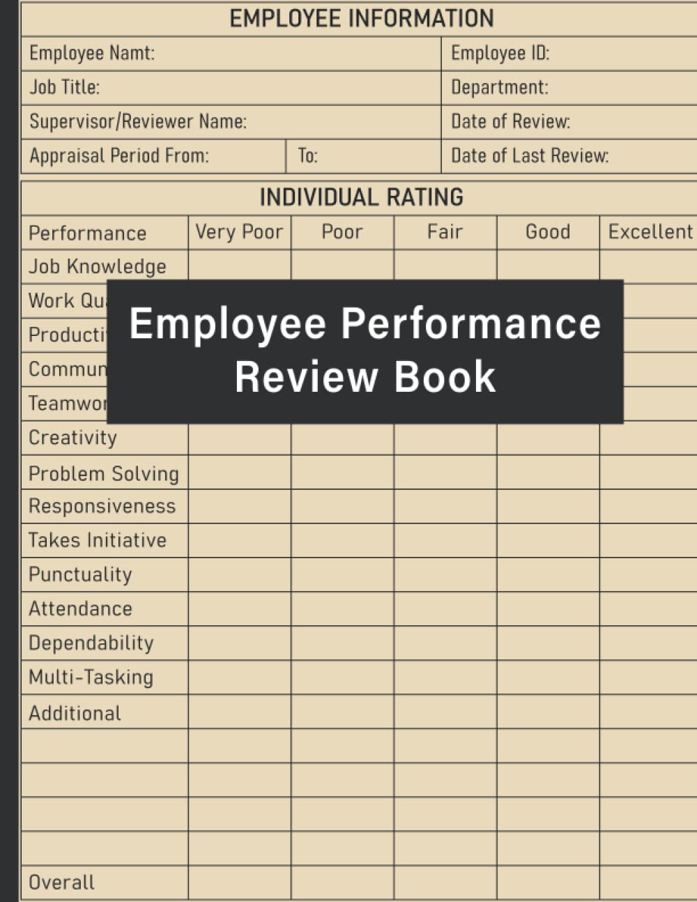 Buy Employee Performance Review Book: Employee Job Performance ...