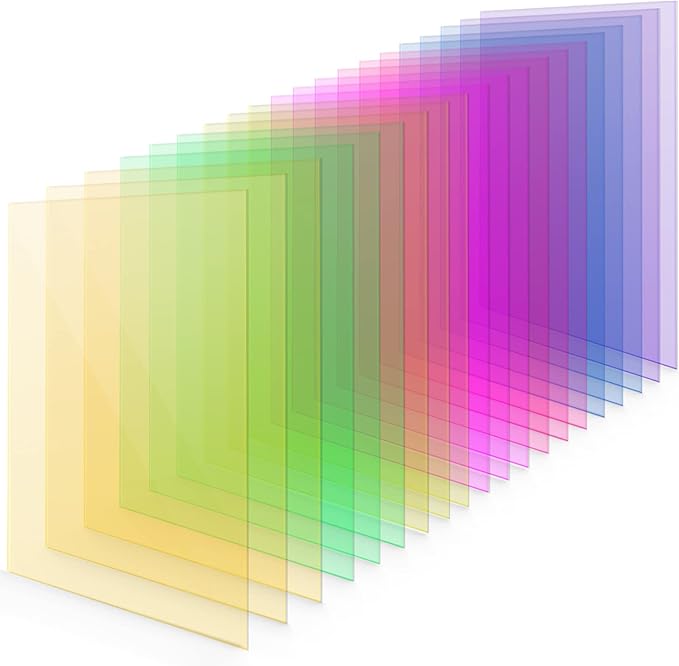 Amazon.com : TOTiyea 20 Pieces 11IN x 8.5IN Colored Overlays for ...