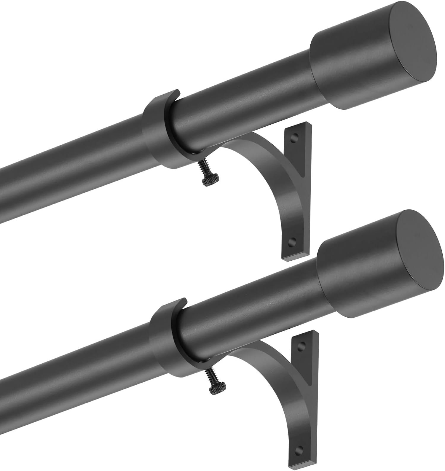 Amazon.com: 2 Pack Black Curtain Rods for Windows 66 to 120 inches, 1 ...