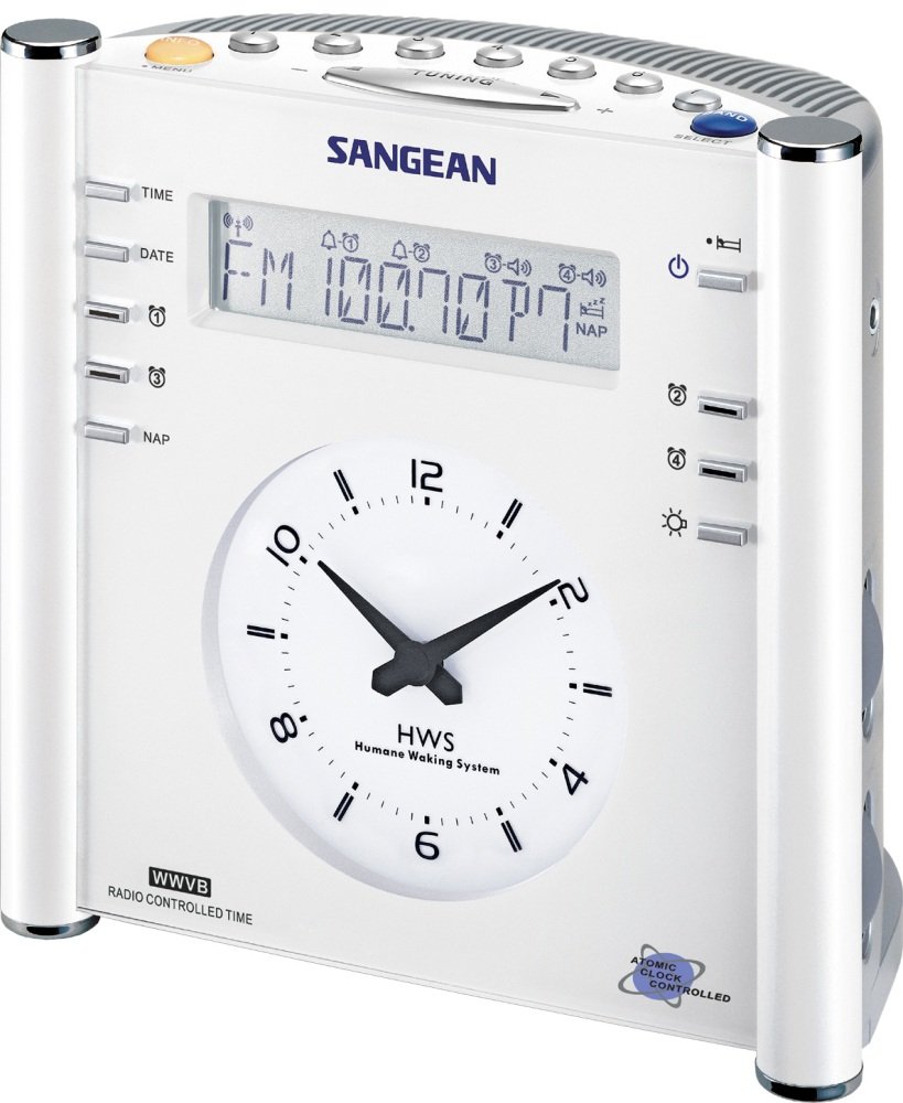 Sangean RCR-3 AM/FM Digital and Analog Atomic Clock Radio with Aux-in ...