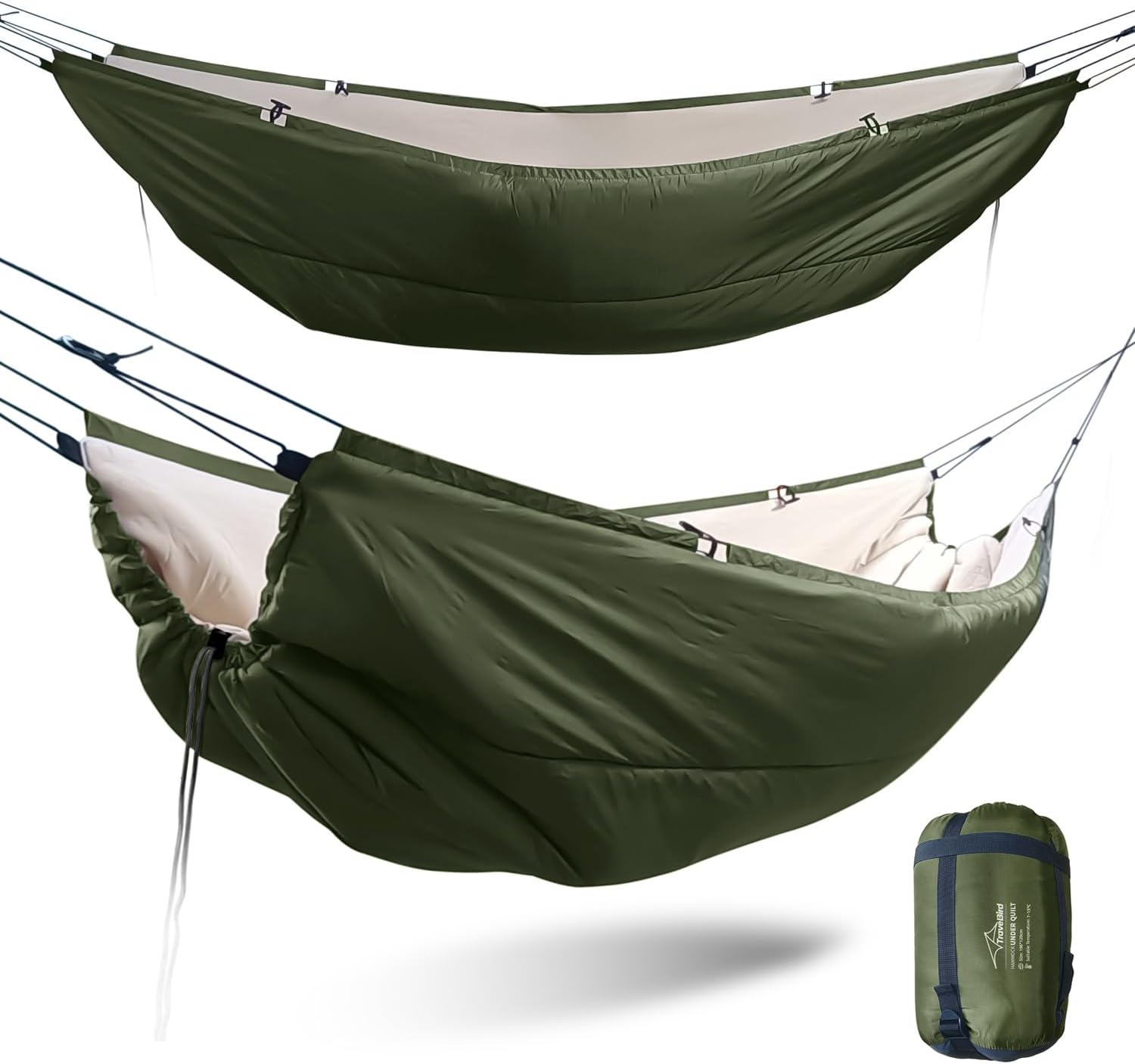 Amazon.com: Travel Bird Hammock Underquilt for Camping Hammock, Warm Insulation Ultralight 4 ...