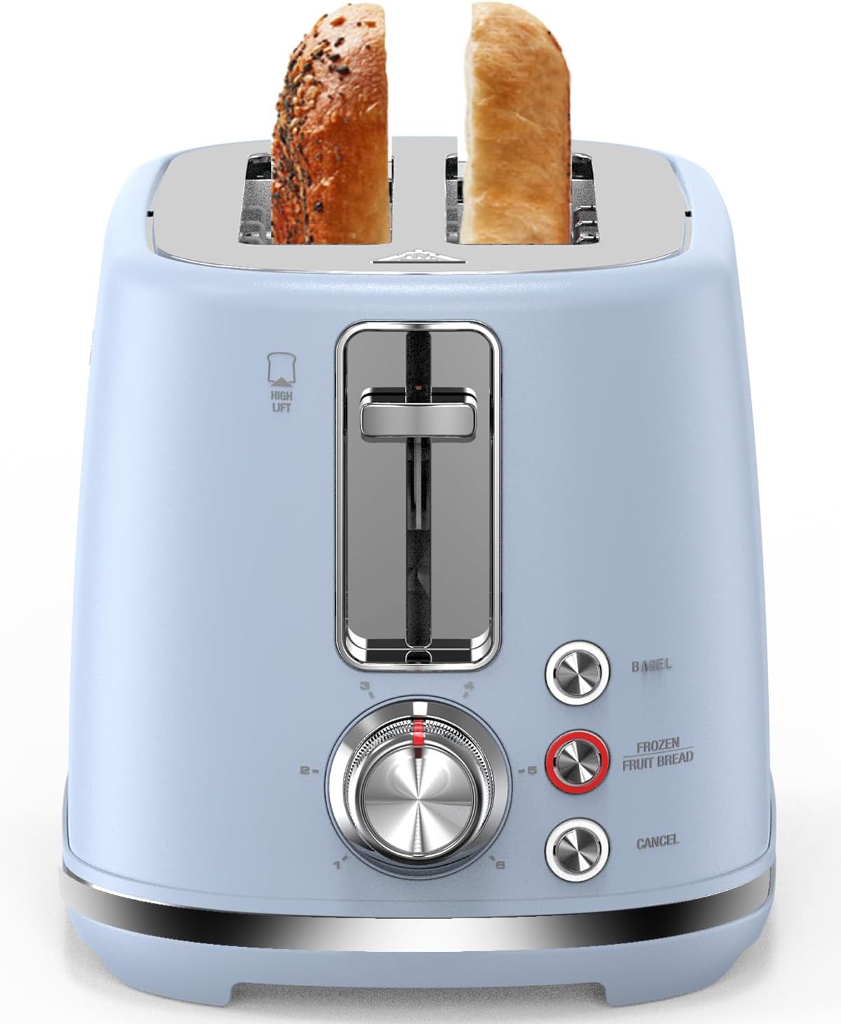 Amazon.com: LONGDEEM 2 Slice Toaster, Wide Slots, Auto Off & Frozen ...