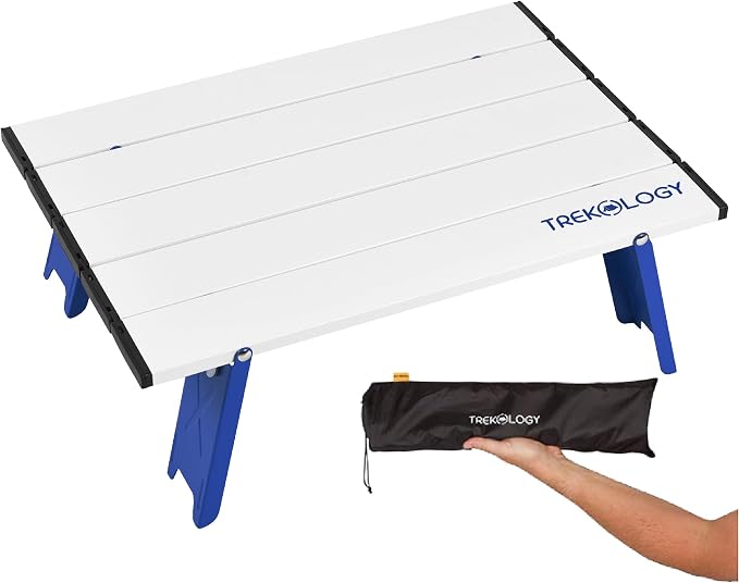 Amazon.com: TREKOLOGY Portable Small Beach Table, Mini Low Folding ...
