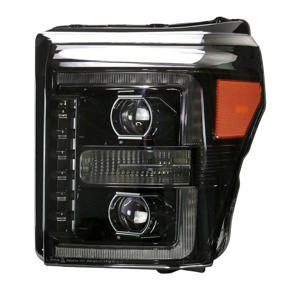 Buy AlphaRex Polish Black housing Headlight Assembly For 2011-2016 Ford ...