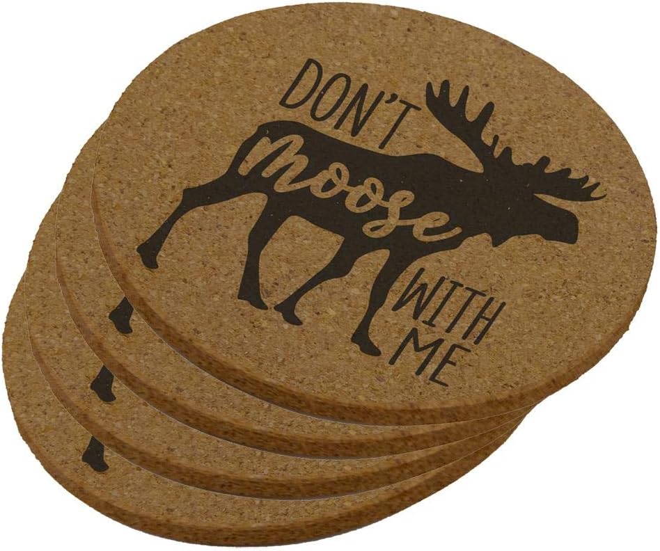 Amazon.com: Moose Decor Wood and Log Look Coasters Set of 4 : Home ...