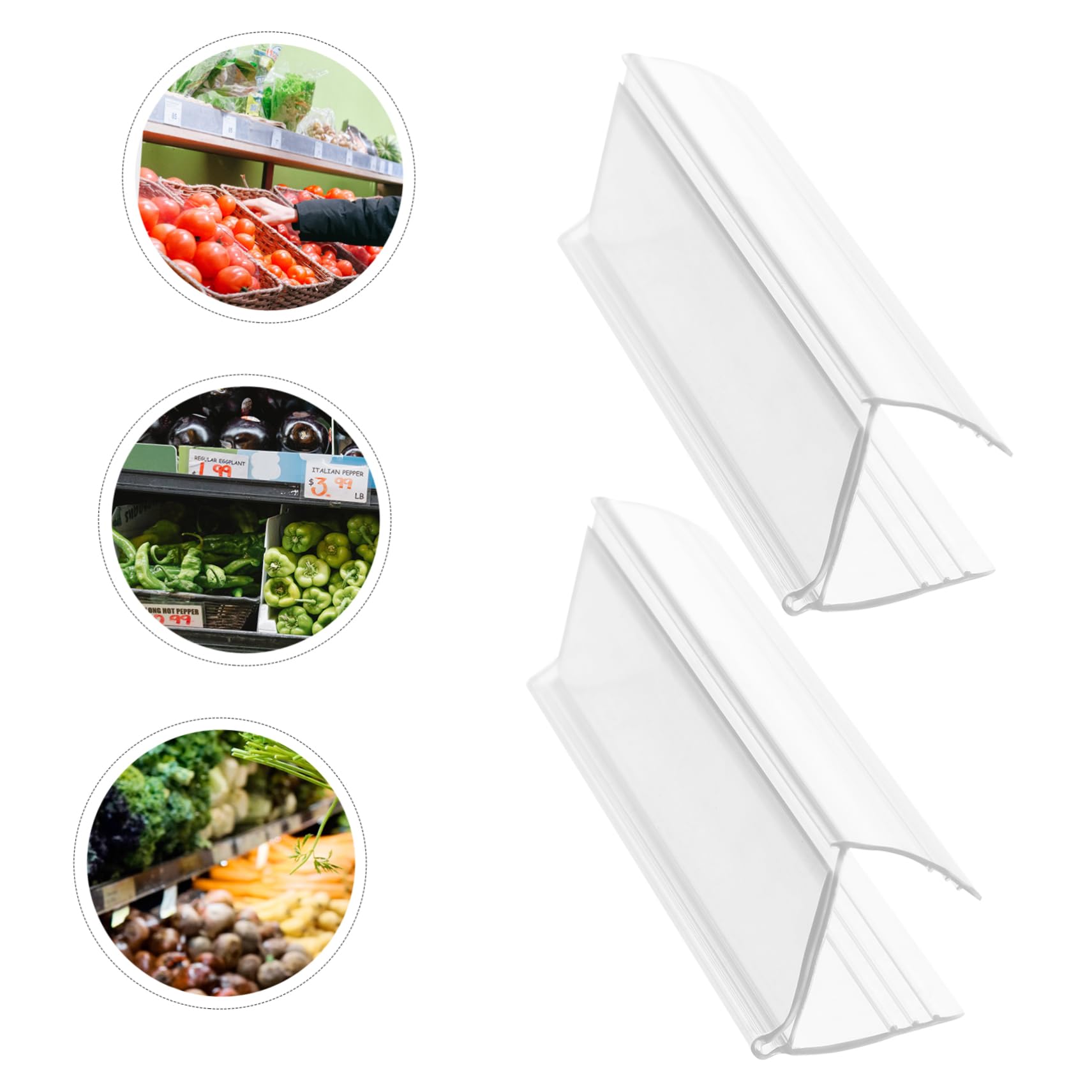 5 pk Label Slot Display Shelves Labels Emblems Sign Display Holder ...