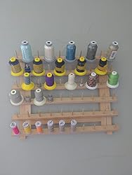 Amazon.com: US Art Supply Premium Beechwood 60-Spool Sewing ...