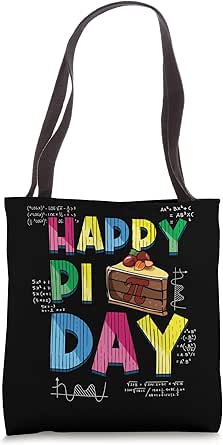 Amazon.com: Happy Pi Day Pie Cake Math Day Mathematics Formula Pi Tote ...