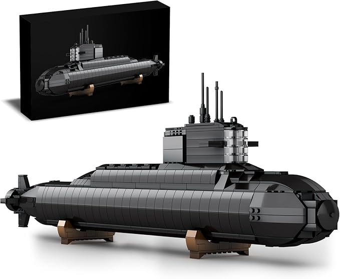 Amazon.com: Strategic Nuclear Submarine Building Toy Set with Lights ...