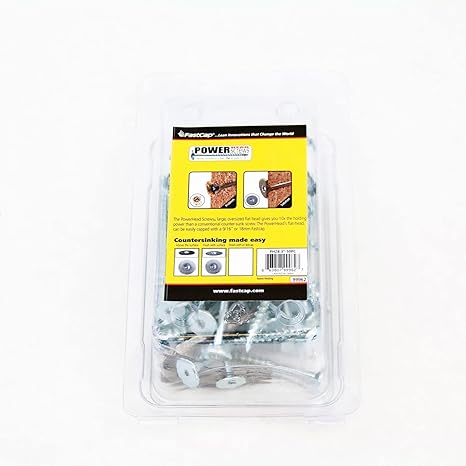 Amazon.com: FastCap PowerHead Wood Screws with Flat Head - Self-Tapping ...