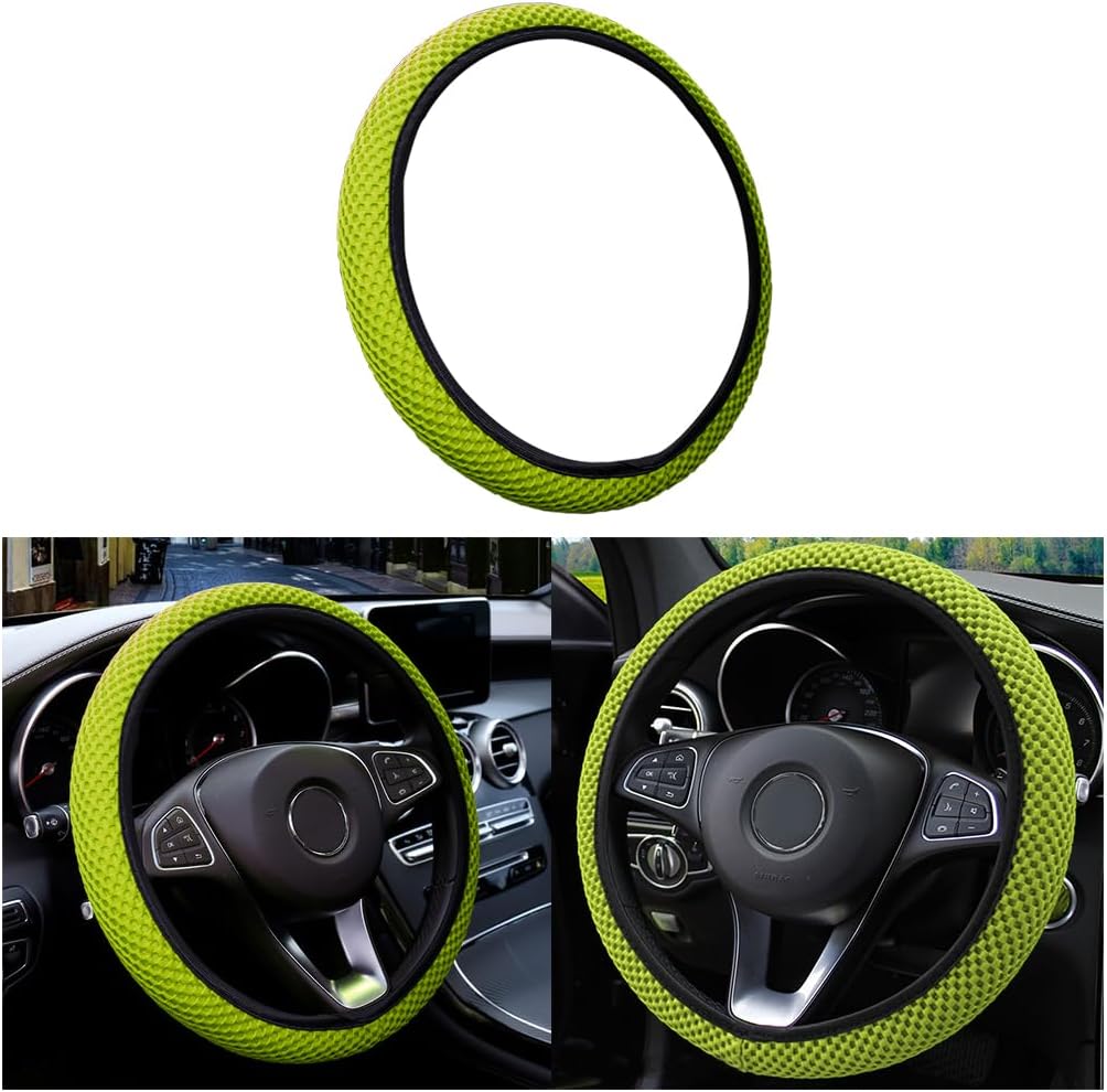 Amazon.com: Moly Magnolia Elastic Stretch Steering Wheel Cover ...