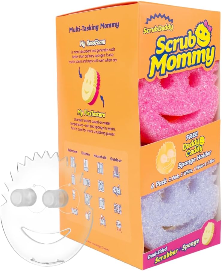 Amazon.com: Scrub Daddy Scrub Mommy Dual-Sided Scrubber and Sponge ...