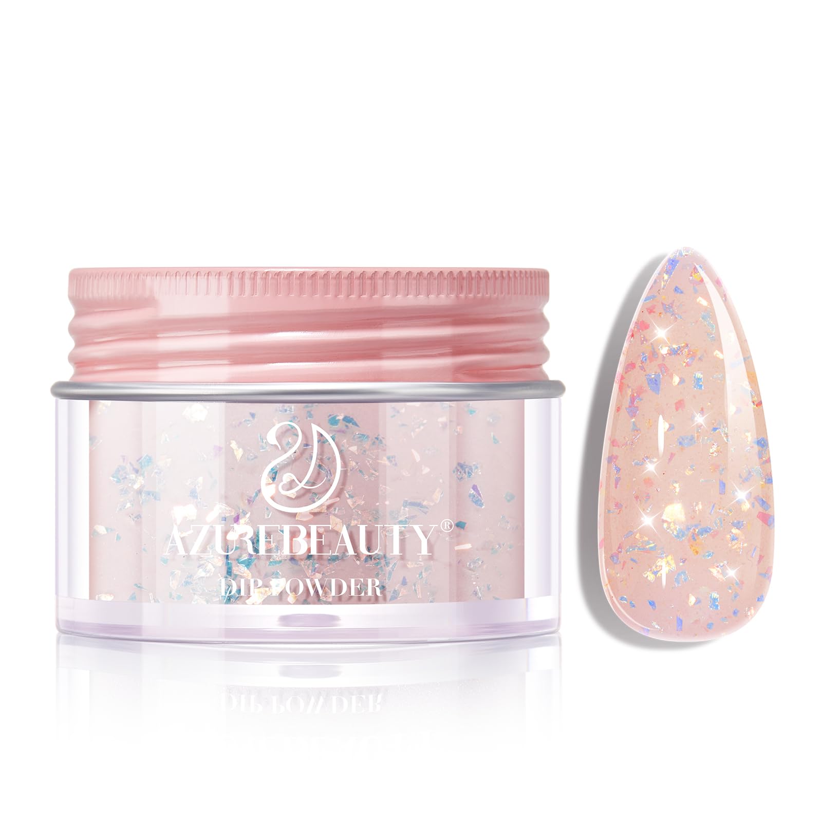 Amazon.com: AZUREBEAUTY Glitter Pink Nail Dip Powder Colors 28g/1oz ...