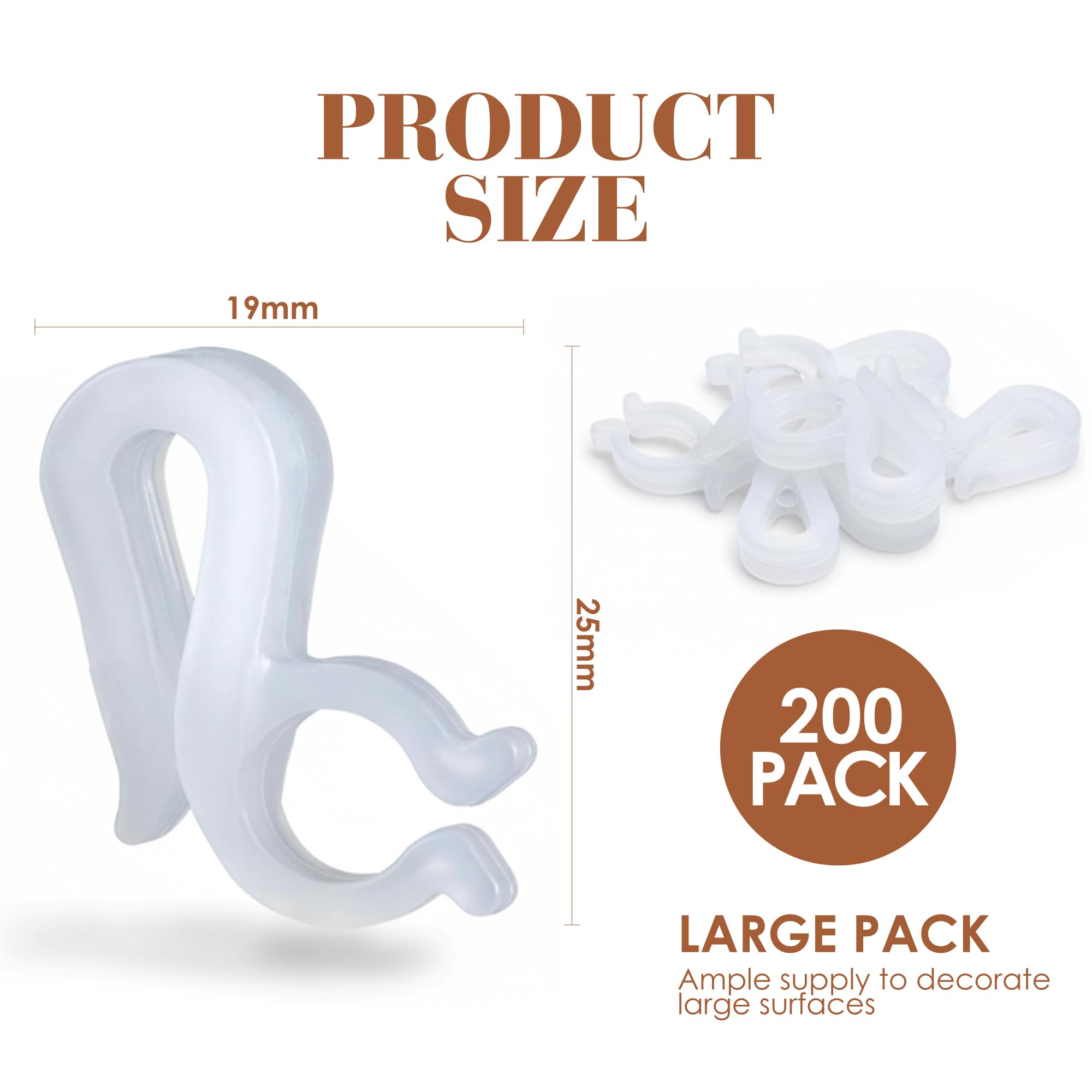 Snapklik.com : Holiday Joy 200 PCS Of Mighty Clip Hooks For Outdoor ...