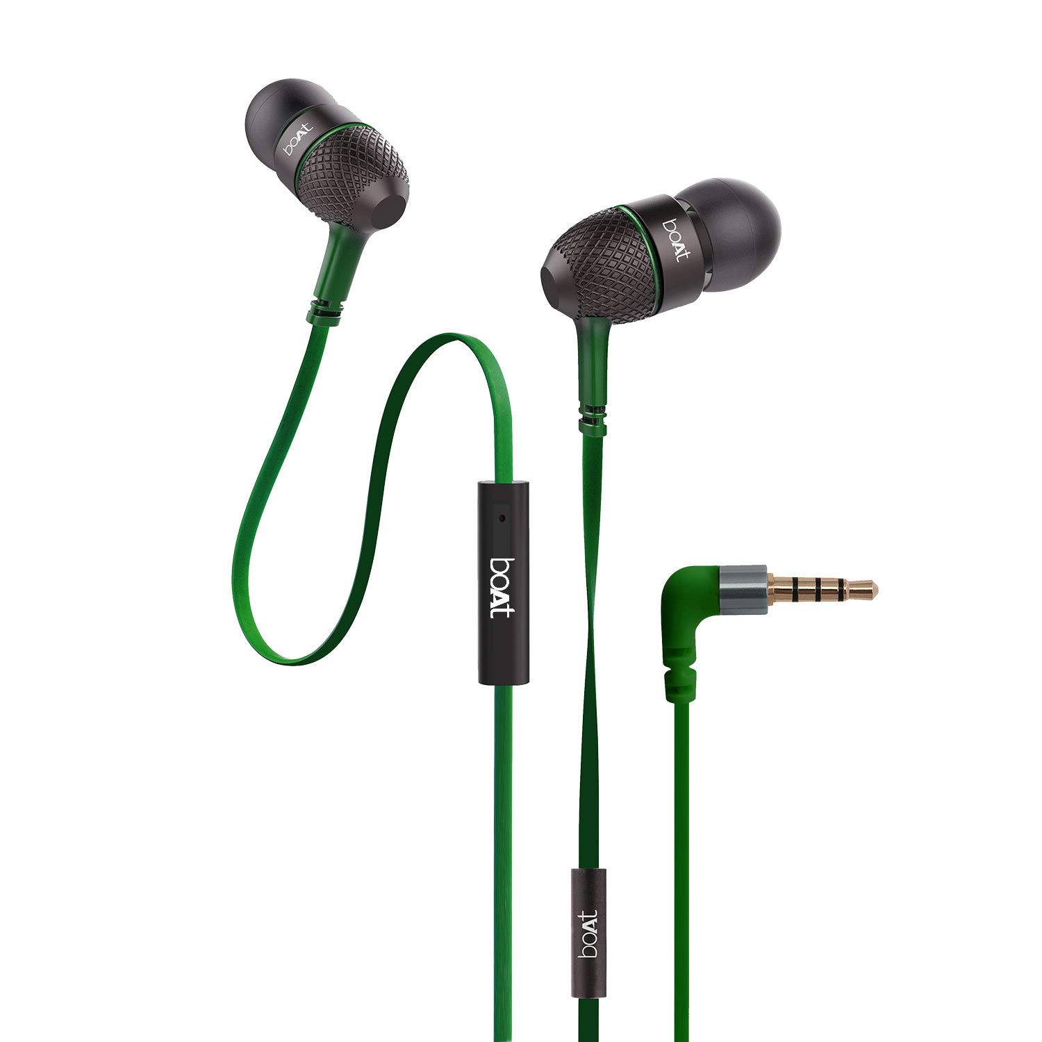 boAt Bass Heads 225 in-Ear Wired Headphones with Mic (Forest Green ...