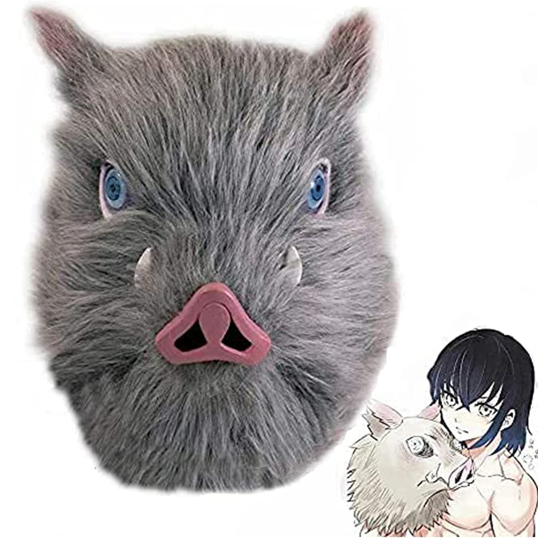 Cafeledemon Killer Hashibira Inosuke Cosplay Mask Anime Pig Mask ...
