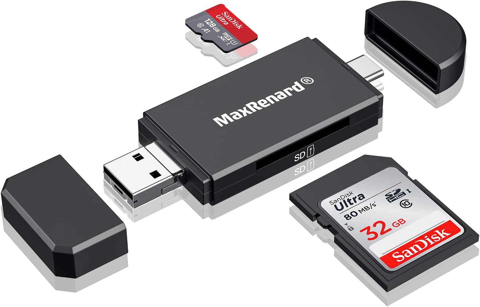 Vanja SD/Micro SD Card Reader, Micro USB SD Card Adapter and USB to SD ...