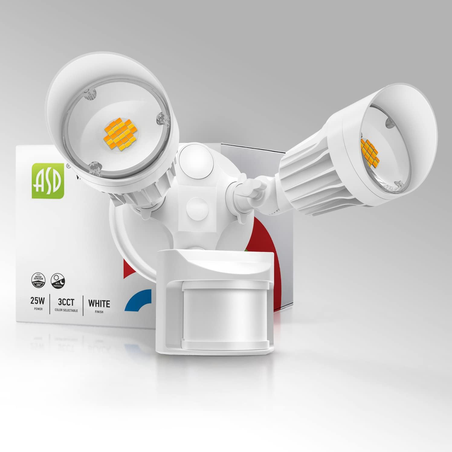 Amazon.com: ASD 25W 2300LM LED Outdoor Security Light Motion Sensor ...