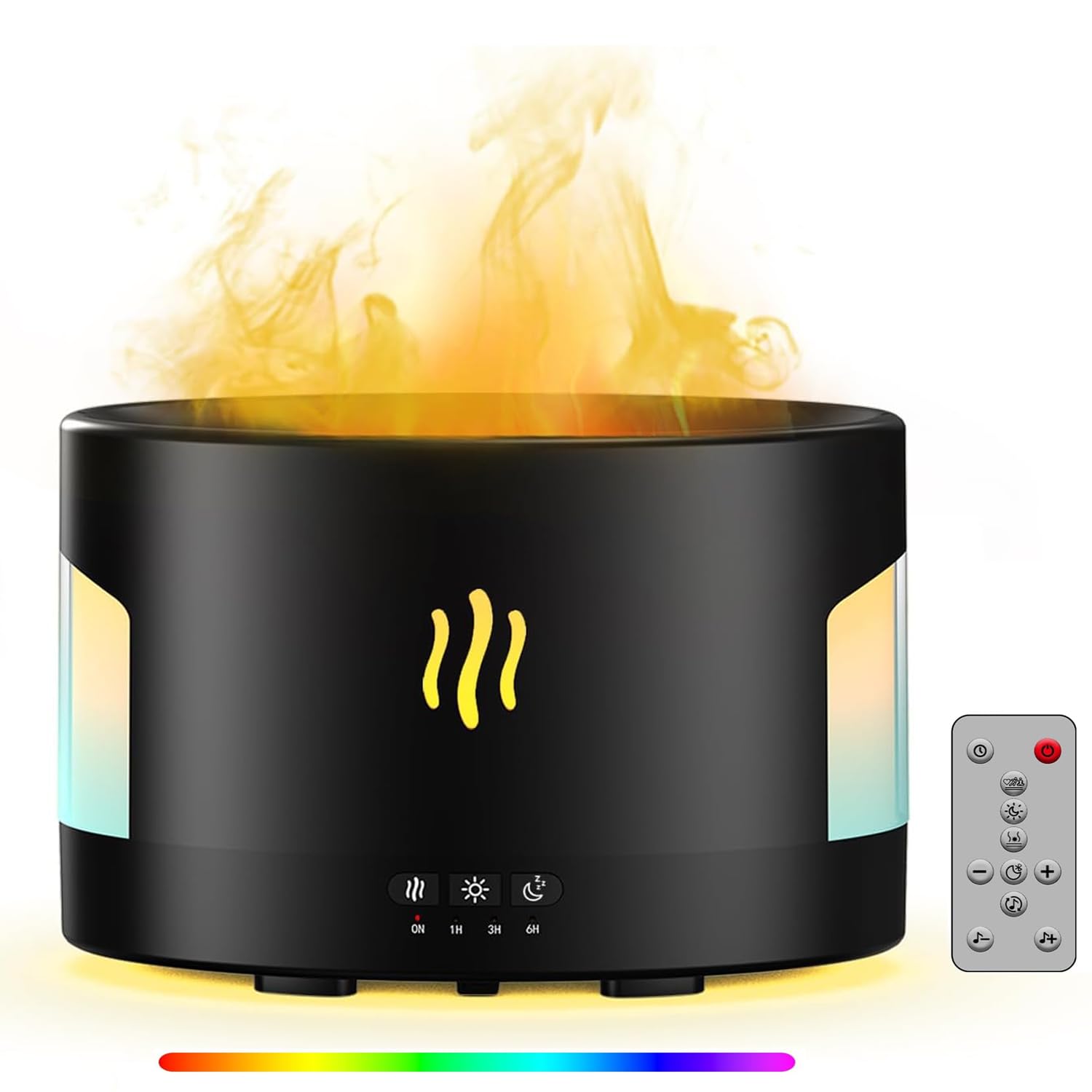 Amazon.com: DEPULAT Flame Aroma Diffuser, 450ml Flame Fire Diffuser ...