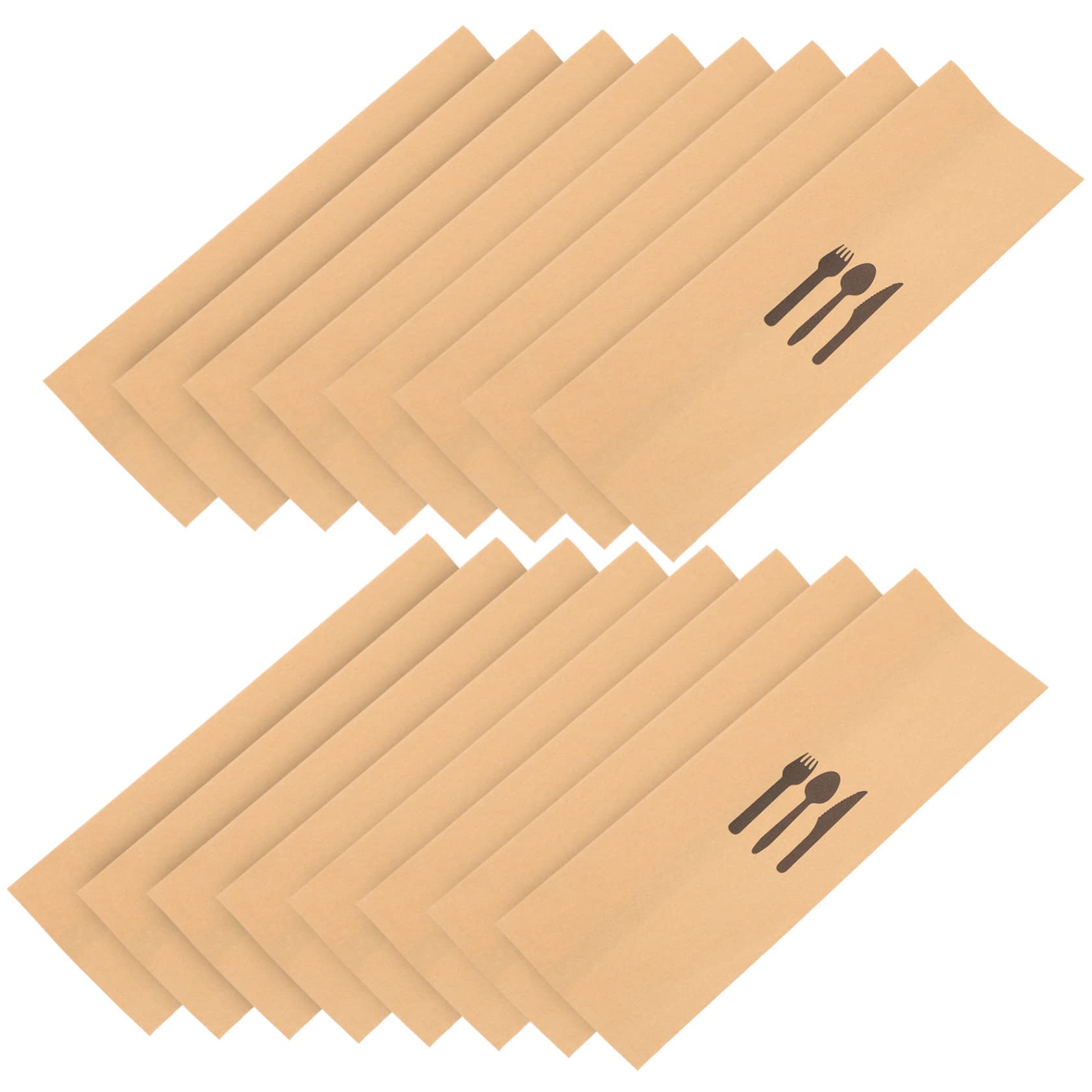 Amazon.com: Hoement 100Pcs Kraft Paper Cutlery Holder Pockets ...