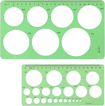Circle Stencil, Clear Drawing Stencil Template for Geometry, Art, and ...