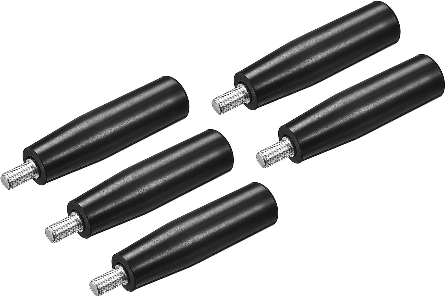 uxcell Revolving Handle Grip, 5Pcs M10x100mm(DxL) Threaded Handwheel ...